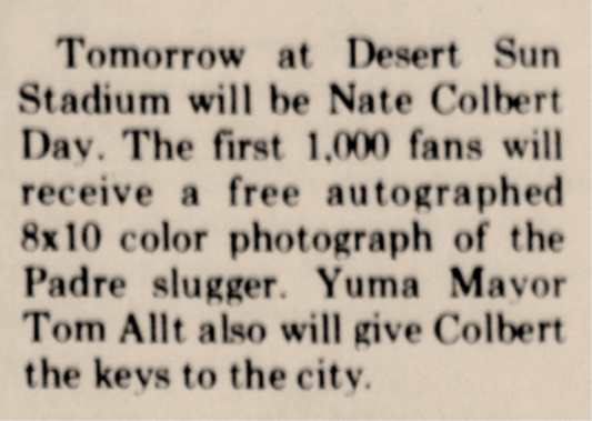 Nate Colbert—The San Diego Padres’ First Superstar – Yuma History Guy